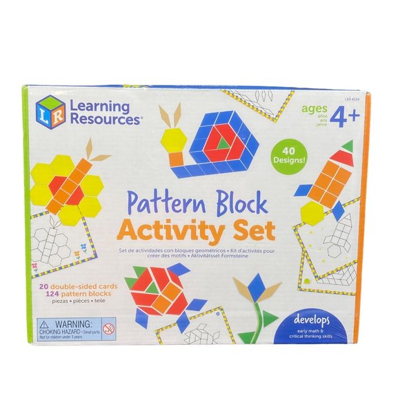 Learning Resources | Toys | Learning Resources Pattern Block Activity Set Geometry Stem Toy ...